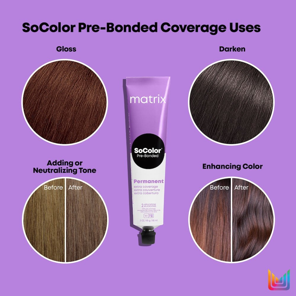 Matrix SoColor Pre-Bonded Dark Brown 4N Permanent Hair Color - Beauty ...