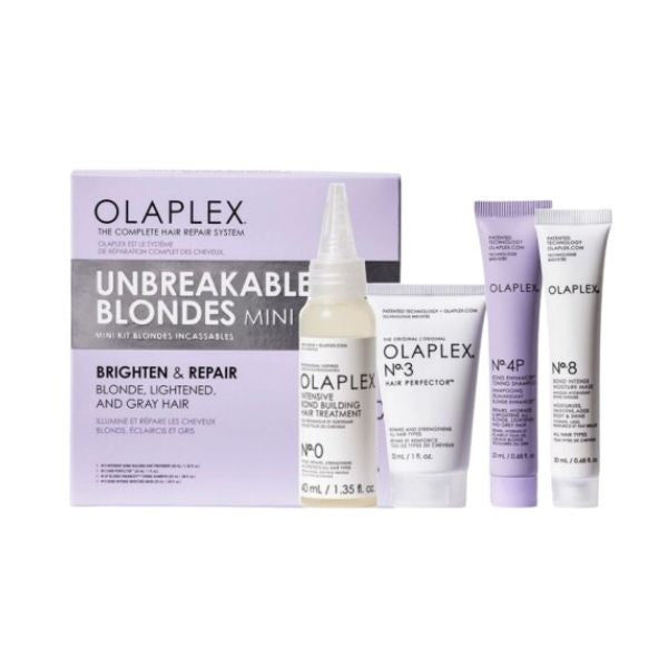 OLAPLEX Unbreakable Blondes Mini Starter Kit with No. O, 3, 4P and 8 ...